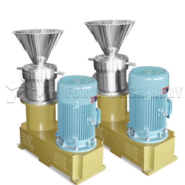 Commercial Nut Grinder Nut Butter Heat Treatment Process 7.5 Kw Motor Power